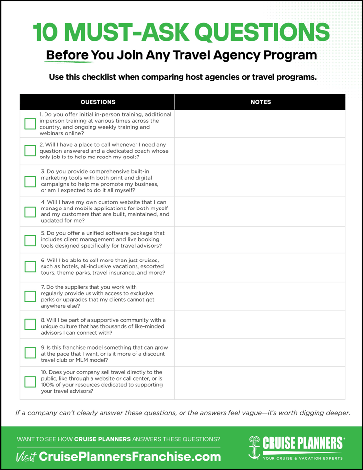 10 Must-Ask Questions Before You Join Any Travel Agency Program